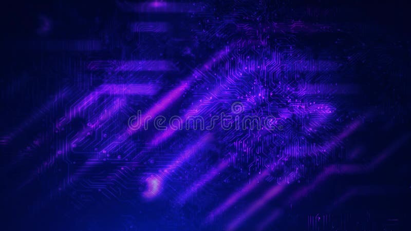 Circuit Burst Digital Energy Explosion. Particles and Energy Flowing ...