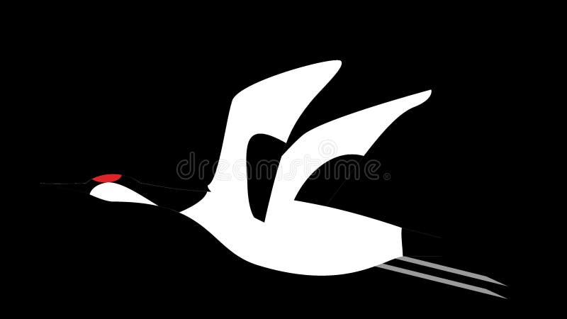 Loop Animation of Cranes Flapping Their Wings, 4k, with Transparent ...