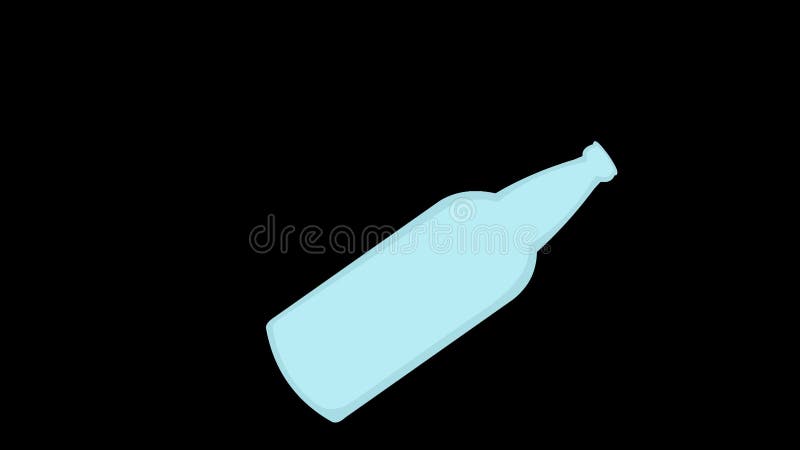 Loop Animation Empty Glass Bottle Broken Stock Footage - Video of drink ...