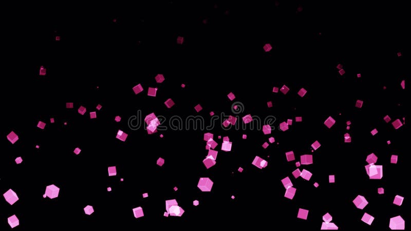 Loop Animation Flow Up Pink Boxs Particles Abstract Background Stock ...