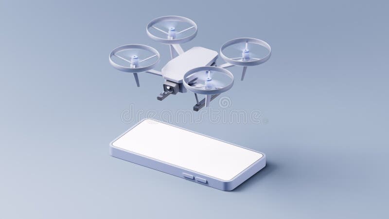 Loop Animation of Flying Realistic Drone on a Mobile Phone, 3d ...