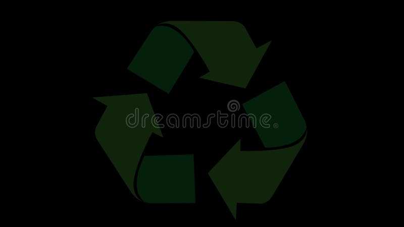 Loop Animation of the Green Recycling Logo or Symbol Stock Footage ...