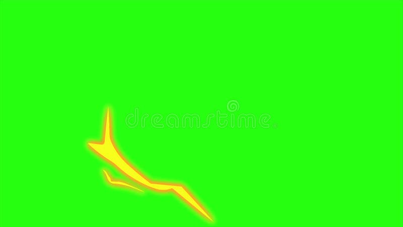 Loop Animation Lightning Electric on Green Screen Background Stock ...
