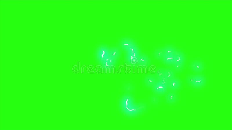 Loop Animation Lightning on Green Screen Background Stock Video - Video ...