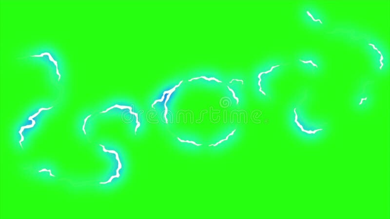 Loop Animation Lightning on Green Screen Background Stock Video - Video ...