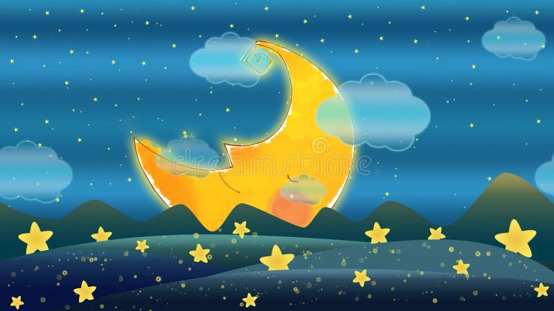 LOOP ANIMATION, LULLABY BACKGROUND.AUTHOR S ANIMATION Stock Footage ...