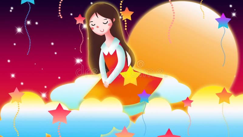 LOOP ANIMATION, LULLABY BACKGROUND.AUTHOR S ANIMATION Stock Video ...