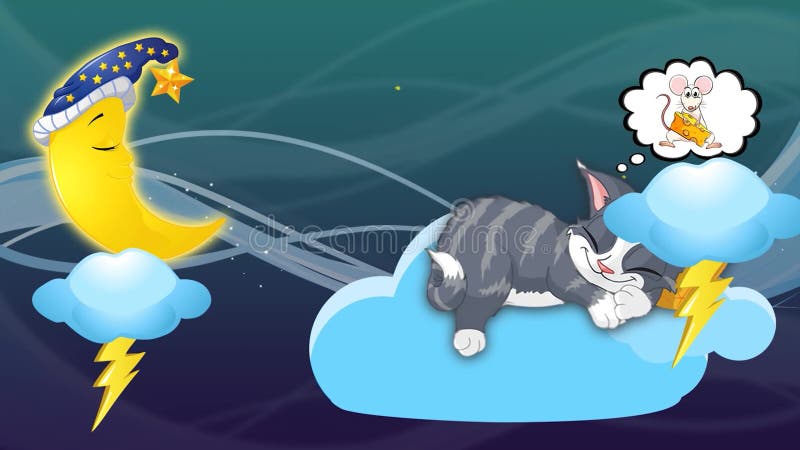 LOOP ANIMATION, LULLABY BACKGROUND.AUTHOR S ANIMATION Stock Video ...