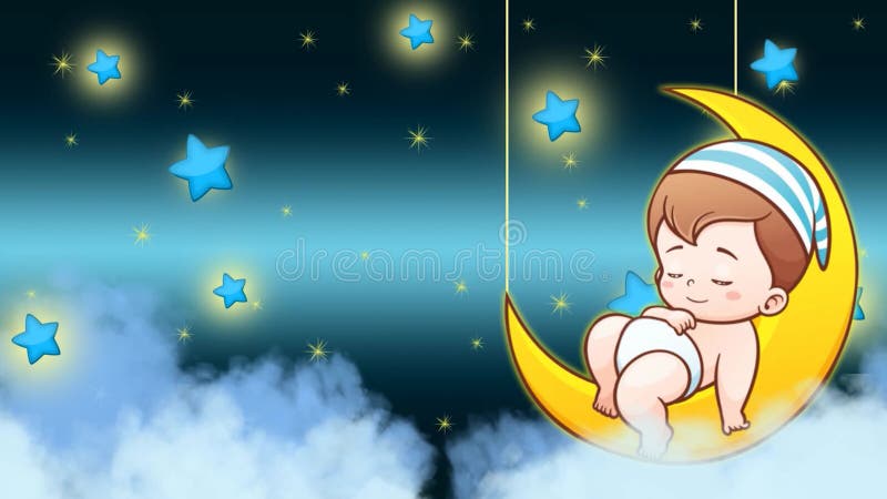 LOOP ANIMATION, LULLABY BACKGROUND.AUTHOR S ANIMATION Stock Video ...