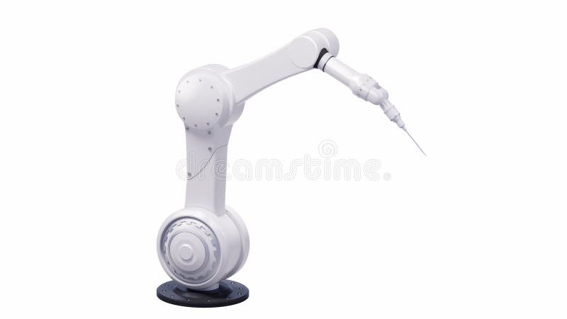 Loop Animation of Mechanical Arm with Alpha Channel, 3d Rendering Stock ...