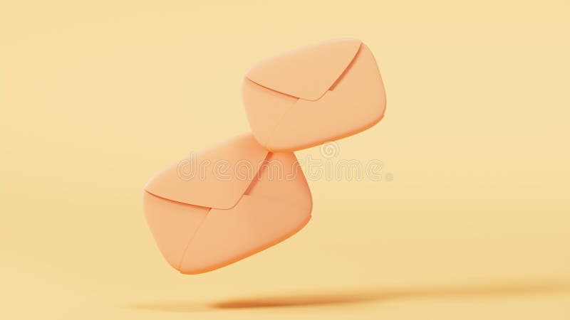Loop Animation of Message Envelope with Cartoon Style, 3d Rendering ...