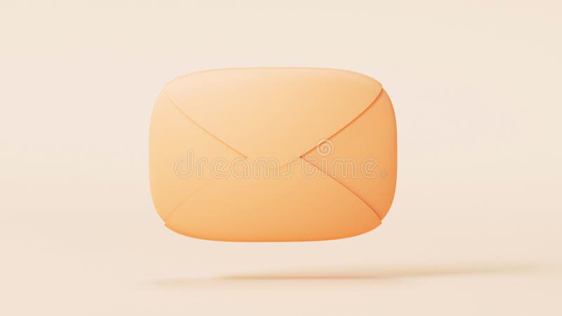 Loop Animation of Message Envelope with Cartoon Style, 3d Rendering ...