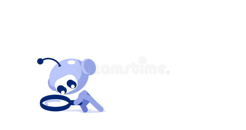 Robot Fly Search Animation. Motion Graphics Footage. Video Loop. Stock ...