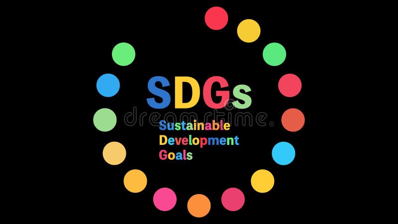 Loop Animation of SDGs Logo and Colored Dots Appearing and Disappearing ...