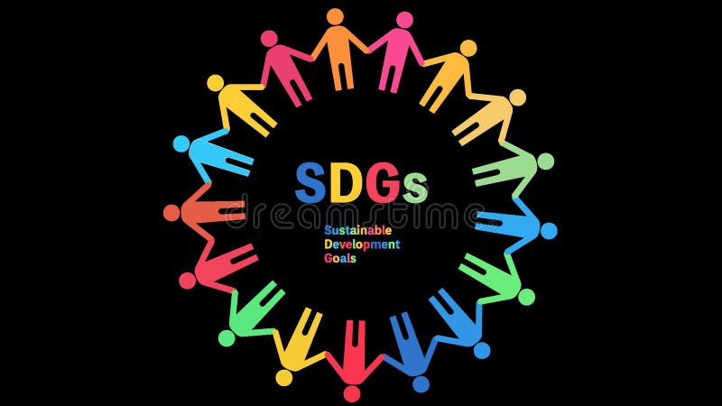 Loop Animation of the SDGs Logo, a Person Holding Hands, and a Tree ...