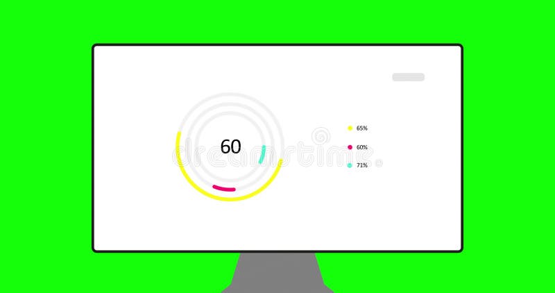 Loop Animation of Simple Round Graph. Animated Infographic on White ...