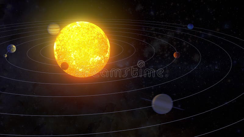 Solar System Loop Animation Stock Footage - Video of satellite, large ...