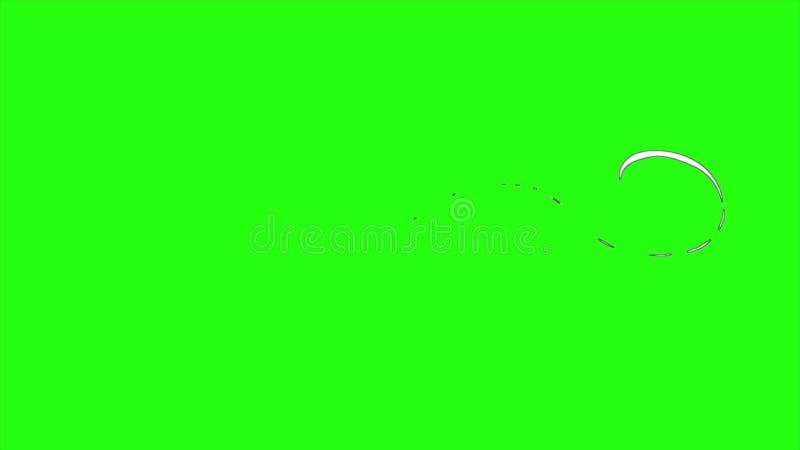 Loop Animation Stroke on Green Screen Background Stock Video - Video of ...
