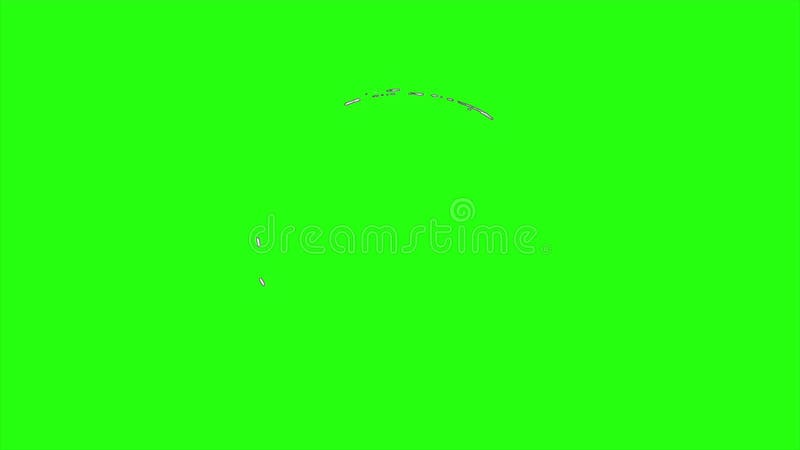 Loop Animation Stroke on Green Screen Background Stock Video - Video of ...