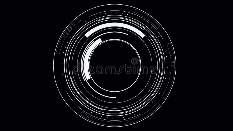 Loop Animation of Technology HUD Circles with Alpha Channel, 3d ...