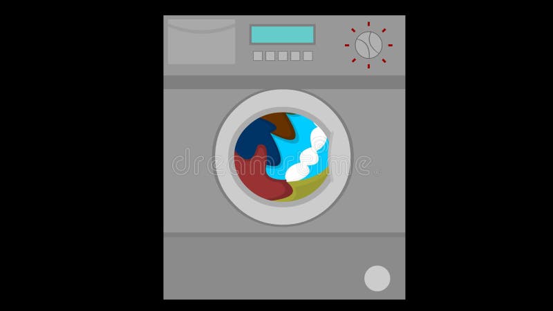 Loop Animation of a Washing Machine Stock Footage - Video of clean ...