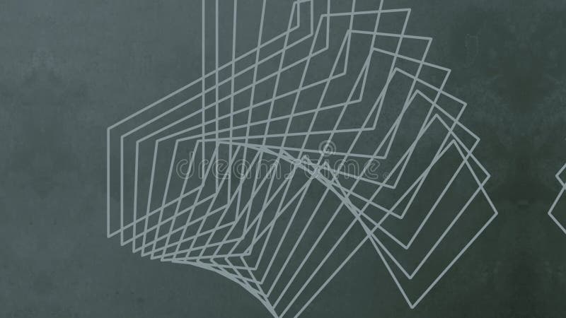 Loop Animation of White Rectangles Assembled into a Complex Pattern. 3d ...