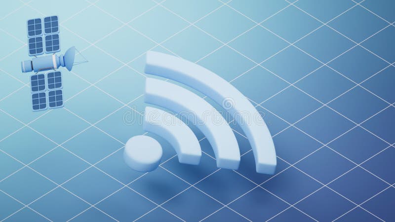 Loop Animation of Wireless Network Technology with Wifi Sign, 3d ...