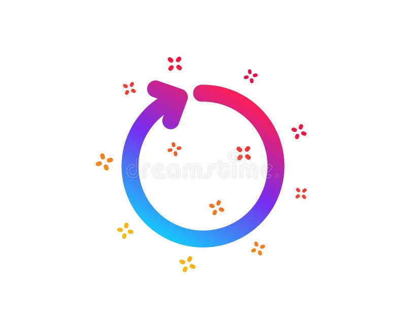 Loop Arrow Line Icon. Refresh Arrowhead. Minimal Line Yellow Banner. Vector Stock Vector ...