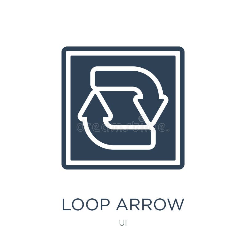 Loop Arrow Icon in Trendy Design Style. Loop Arrow Icon Isolated on ...