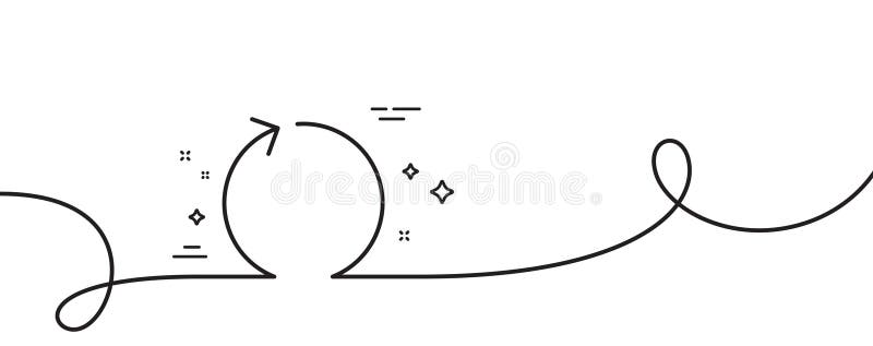 Loop Arrow Line Icon. Refresh Arrowhead. Continuous Line with Curl ...