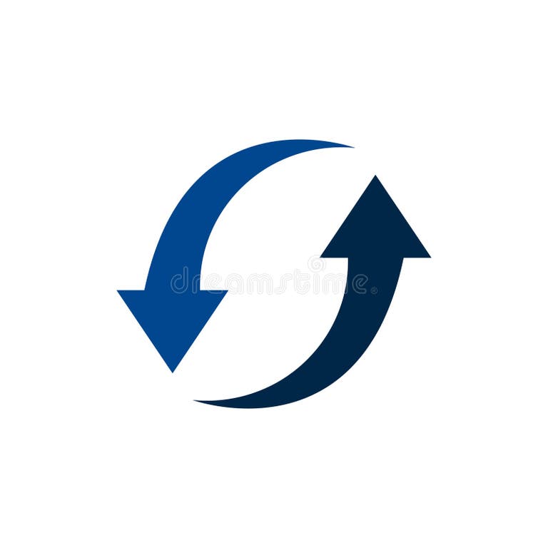Loop Arrows Icon â€ Data Sync and Rotation Concept Stock Illustration ...