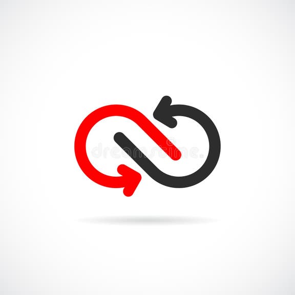 Loop Arrows Vector Logo Design Stock Vector - Illustration of isolated ...