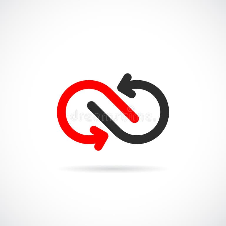 Loop Arrows Vector Logo Design Stock Vector - Illustration of isolated ...