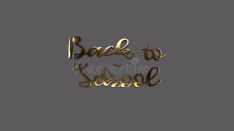 Loop Back To School Golden Text Shine Light Effect Animation Stock Video - Video of celebration ...