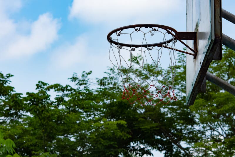 The Loop and the Basketball Hoop Damaged Stock Image - Image of dunk ...