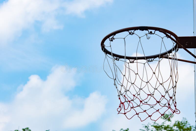 The Loop and the Basketball Hoop Damaged Stock Photo - Image of green ...