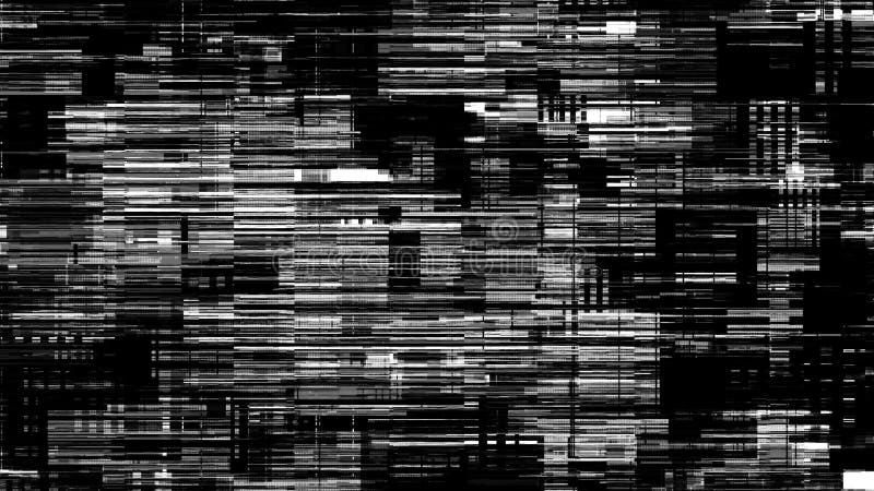 Loop Black and White Abstract Glitch Pattern Background Stock Video ...