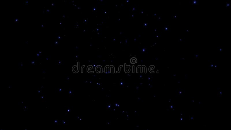 Loop Blue Star Particles Flow on Black Abstract Background Stock Video ...