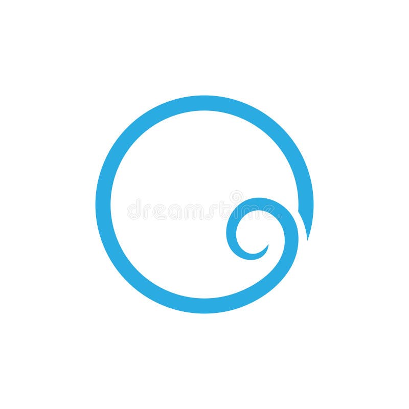 Loop Blue Wavy Spiral Circle Logo Vector Stock Vector - Illustration of ...
