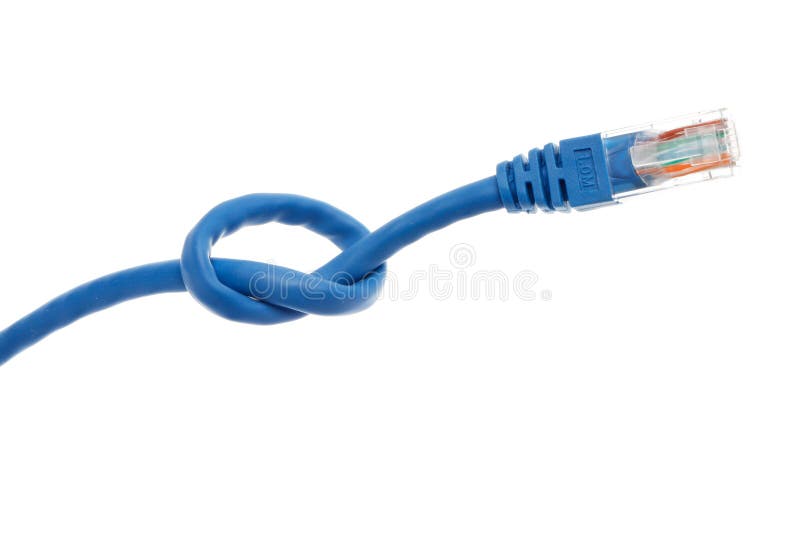 Blue Cable Bundles in Computer Global Network Stock Photo - Image of ...