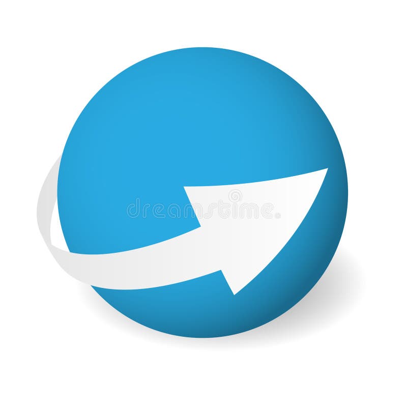 Loop Circle Arrow Icon Around Sphere Stock Vector - Illustration of ... Loop Circle Arrow Icon Around Sphere Stock Vector - Illustration of ...