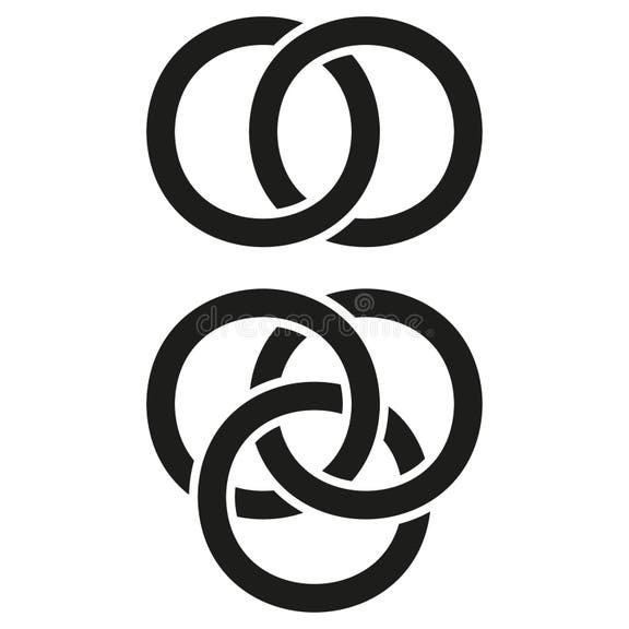 Loop Circle Icon. Overlap Ring Figure. Bold Abstract Symbol. Vector ...