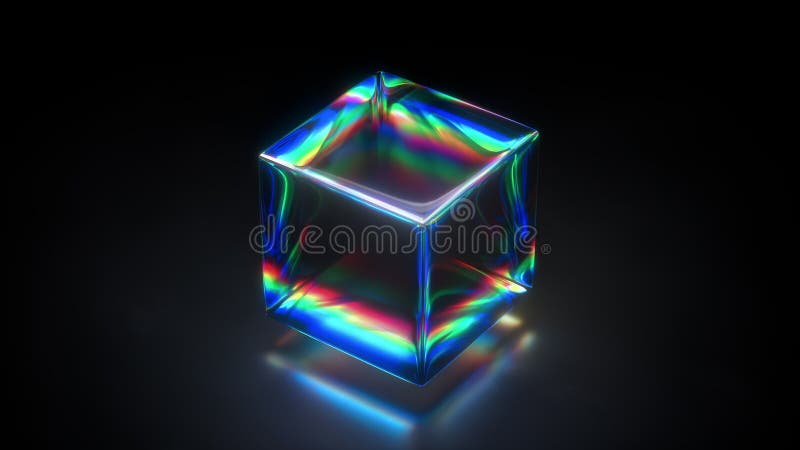 Loop a Colorful 3d Prism Cube Featuring Amazing Light Reflections that ...