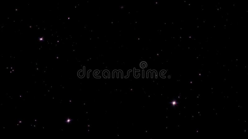 Loop Colorful Star Dust Particles Falling on Black Background Stock ...