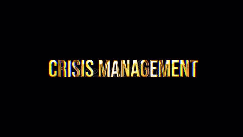Loop Crisis Management Golden Shine Light Motion Text Stock Video ...