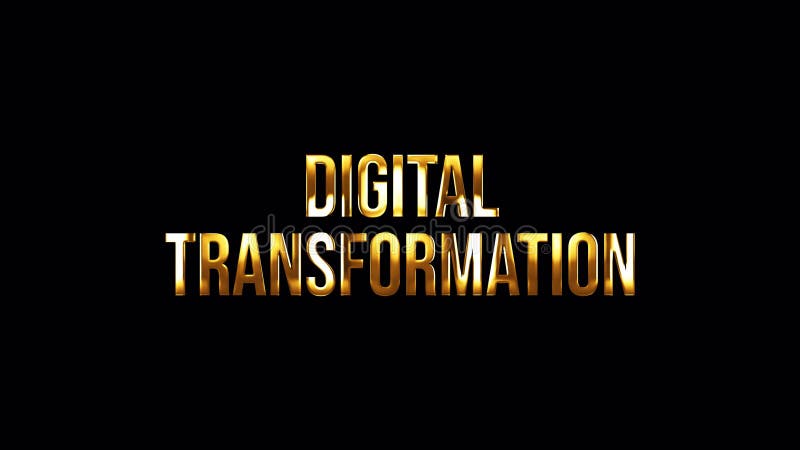 Loop Digital Transformation Gold Text Shine Loop Light Motion Stock ...