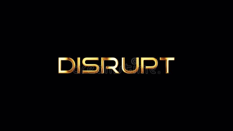 Loop Disrupt Gold Text Shine Light Motion Effect Stock Footage - Video ...