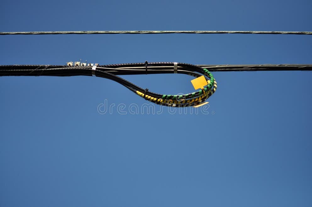 Loop on Electrical Wire Line Stock Image - Image of electrtical, loop ...