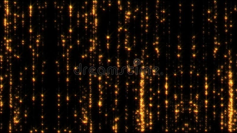 Loop Falling Flicker Glitter Gold Particles Animation Abstract Stock ...
