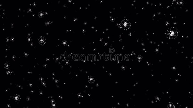 Loop Falling Moving White Starflakes Particles Animaiton Abstract ...
